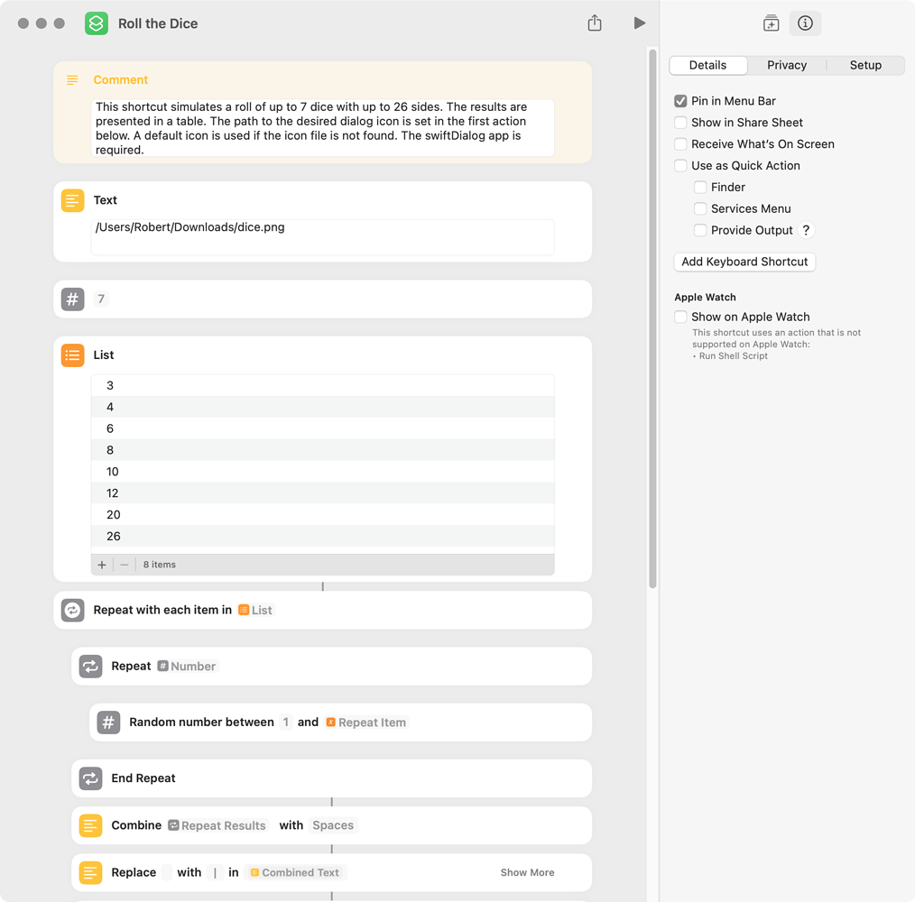 Custom Dialogs with swiftDialog - Shortcuts - MacScripter