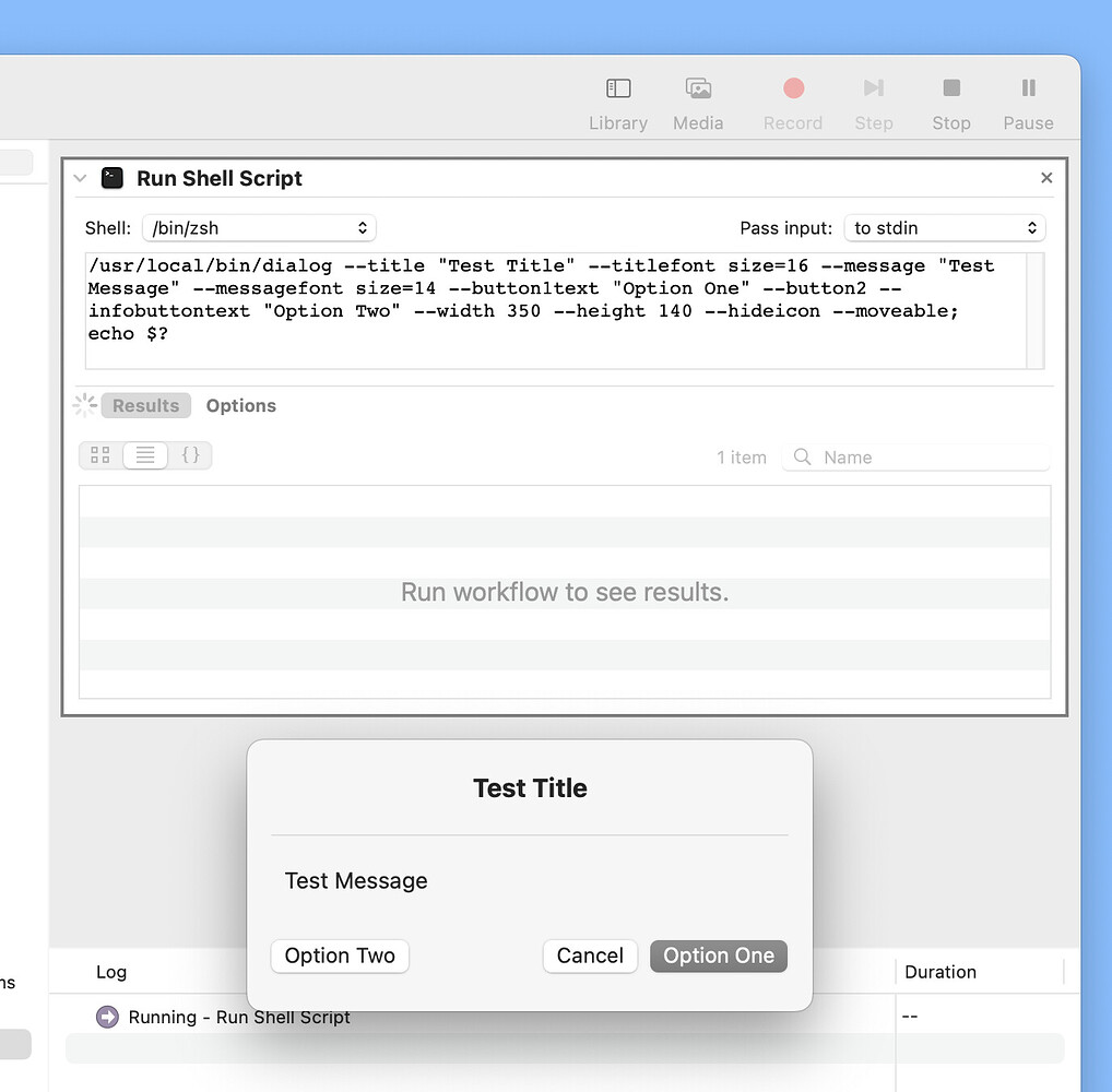 Custom Dialogs with swiftDialog - Shortcuts - MacScripter